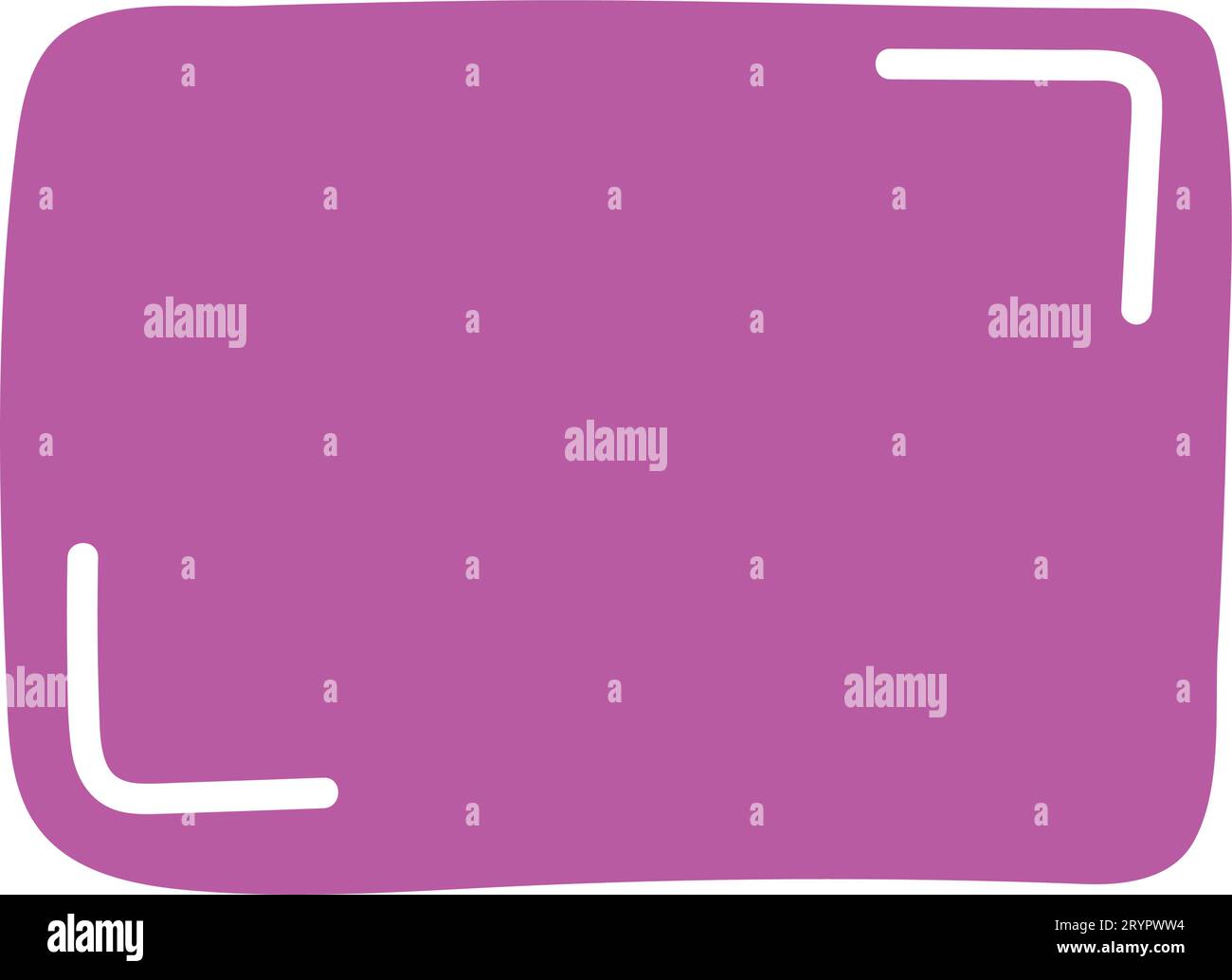 Rectangle pink frame line. square shape outline on hand draw style ...