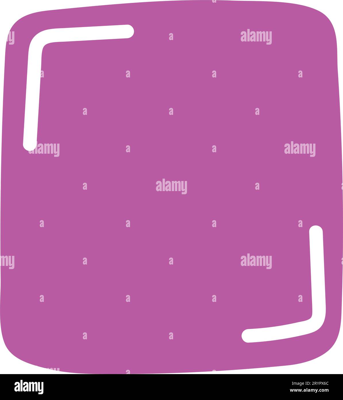 Rectangle Pink Frame Line Square Shape Outline On Hand Draw Style