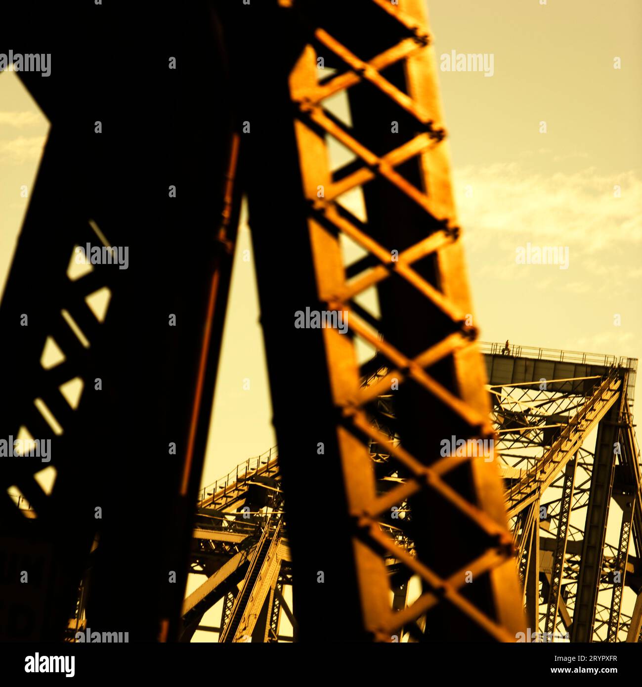 Steel bridge, detail of construction, San Francisco Oakland Bay Bridge ...