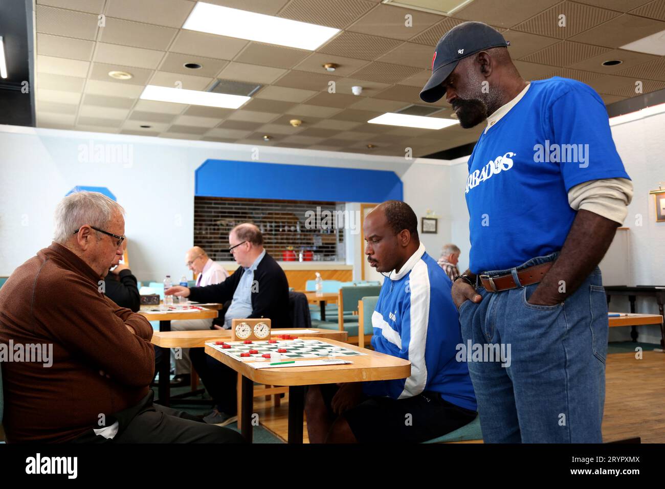 Kent Layne, from Barbados, competing in the Scottish Open Championship ...