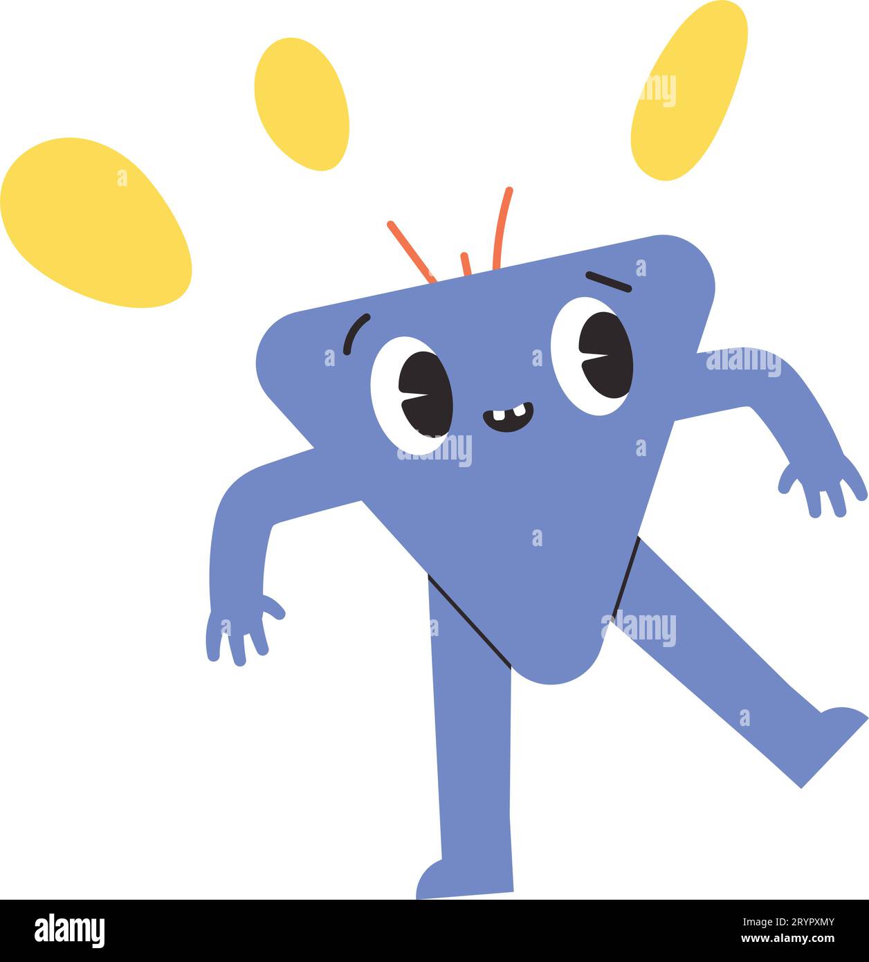 Playful shapes and figures, blending abstract designs with cartoon ...