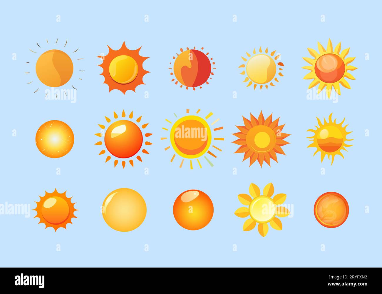 Set of Sun Illustrations Stock Vector Image & Art - Alamy