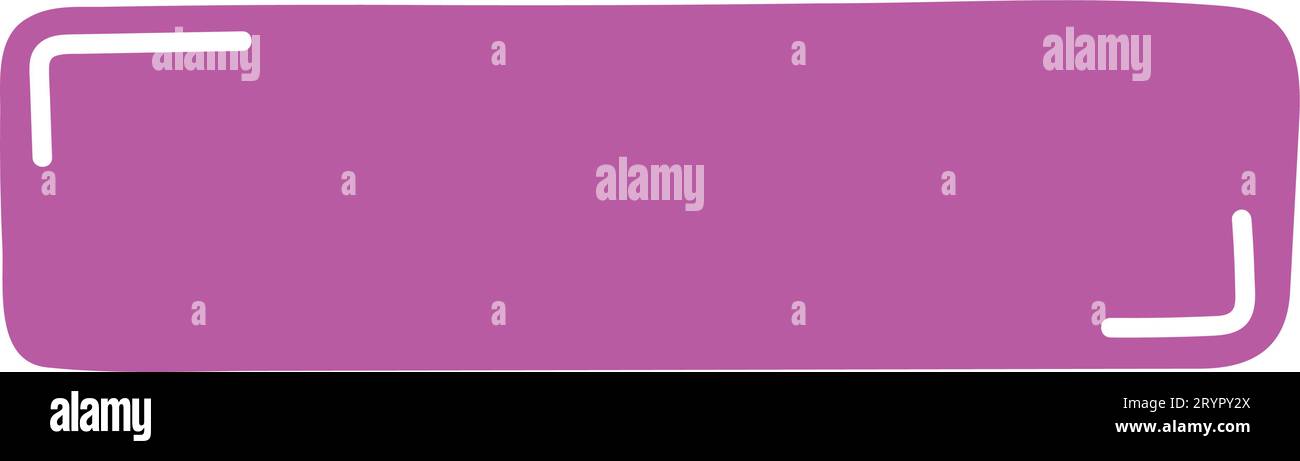 Rectangle pink frame line. square shape outline on hand draw style ...