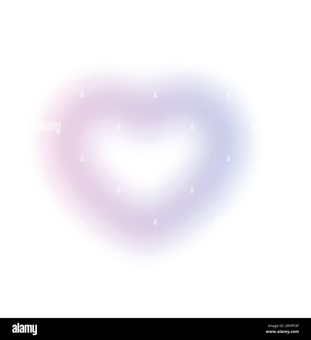 Abstract blurred gradients hearts and flowers set. Soft colored graphic ...