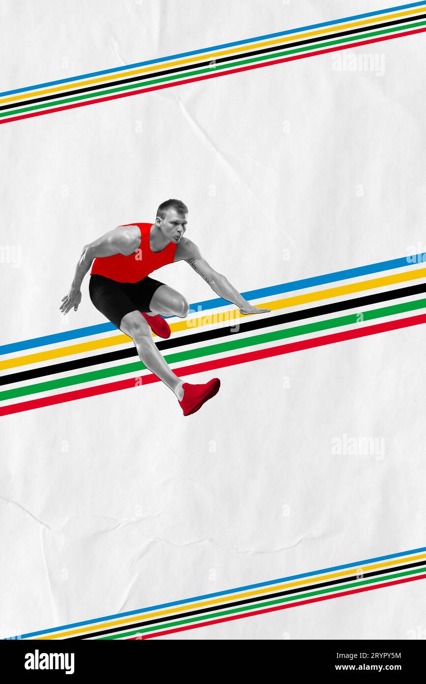 Athlete jump over barrier hi-res stock photography and images - Alamy