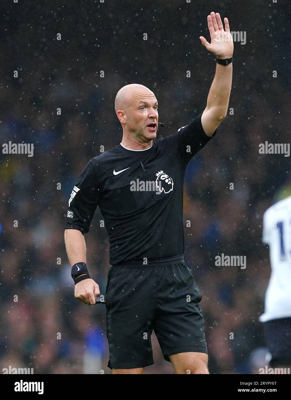 Referee Anthony Taylor during the Premier League match at Goodison Park ...