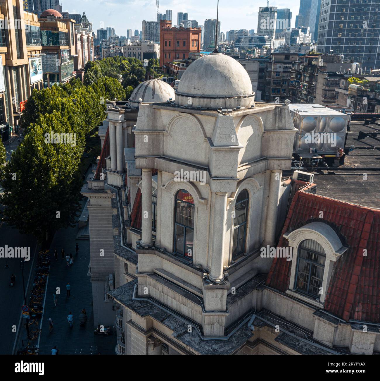 A majestic church with two tall towers extending into the sky, in a ...