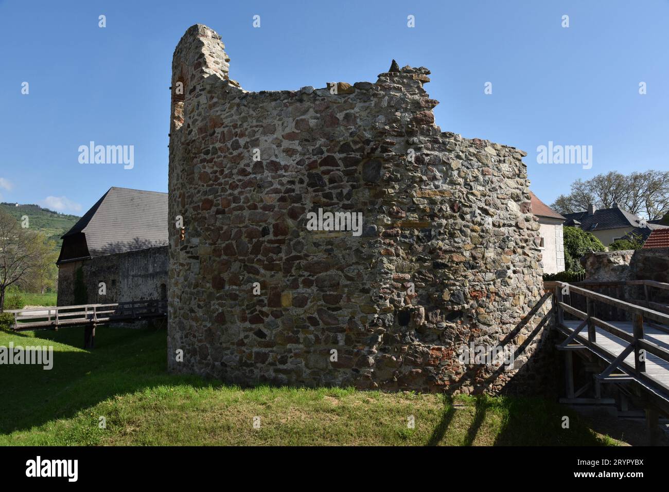 Tower of the roman fort Favianis in Mautern an der Donau, Austria Stock ...
