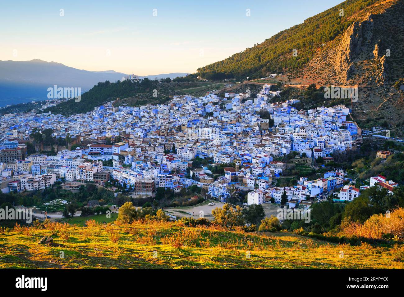 Blue alleys in the medina of chefchaouen hi-res stock photography and ...