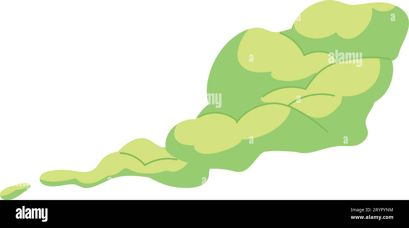 Cartoon Bad Smell Toxic Clouds Bad Smell Toxic Clouds Smelling Smoke Green Stink Aroma And