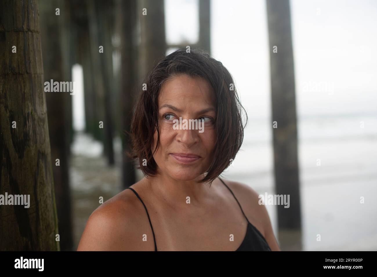 57 year old woman at the beach Stock Photo - Alamy