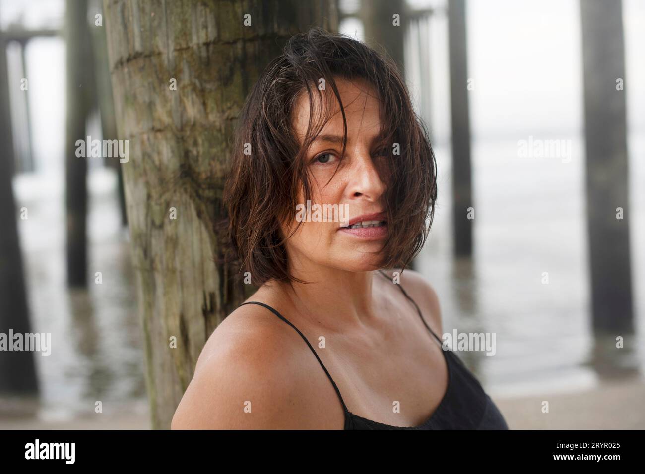 57 year old woman at the beach Stock Photo - Alamy