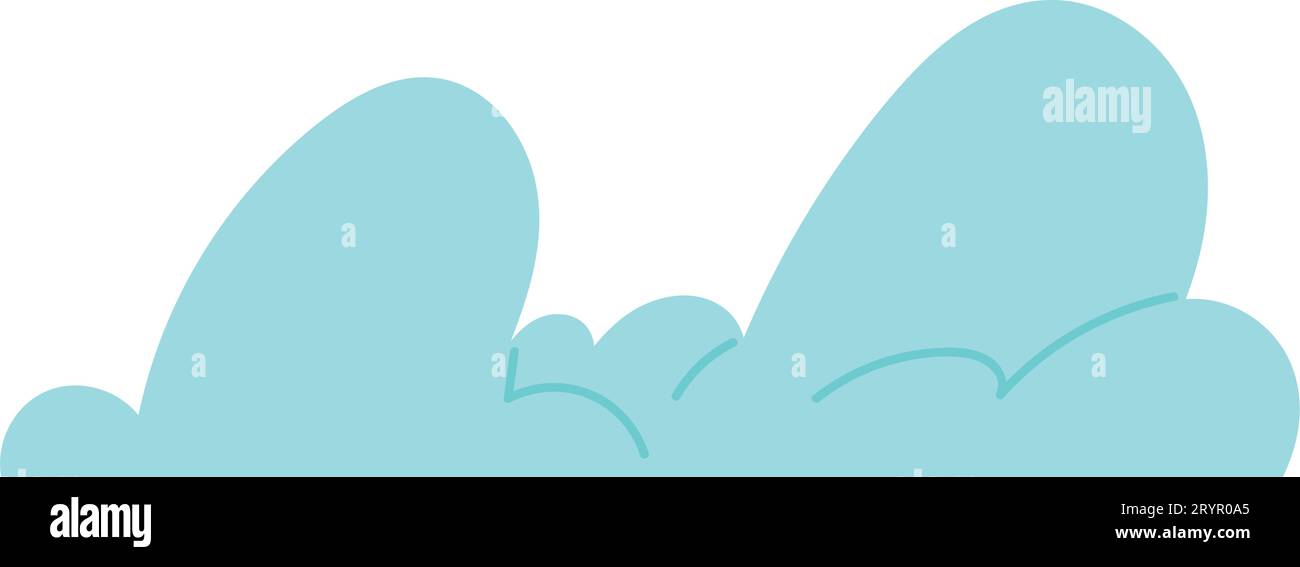 Steam cloud puffs of different shapes and sizes. Isolated abstract ...