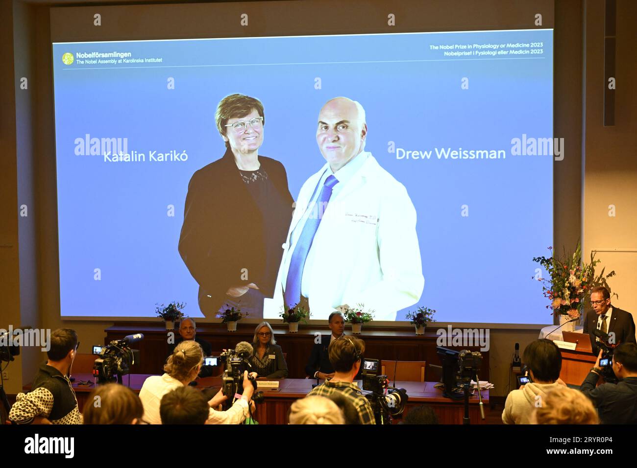 STOCKHOLM, SWEDEN 20231002Katalin Karikó and Drew Weissman are awarded this year's Nobel Prize ...