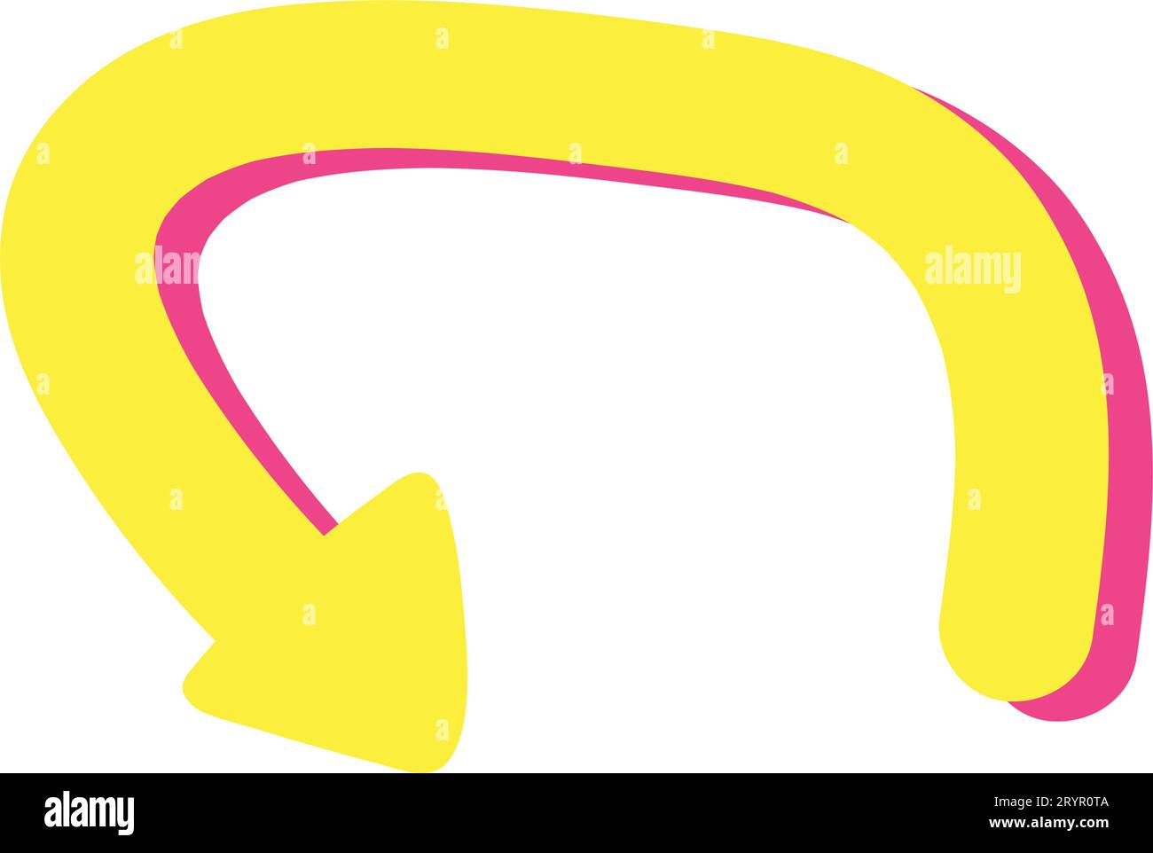 Doodle spiral arrows icon. Design quirky twist zigzag line, spring coil ...