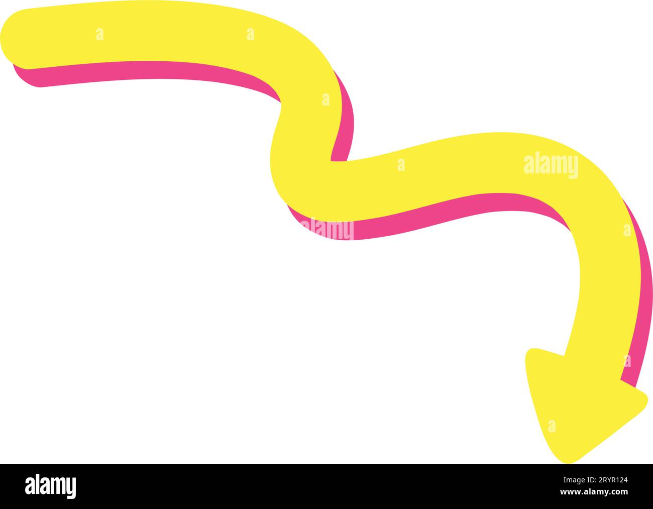 Doodle spiral arrows icon. Design quirky twist zigzag line, spring coil ...