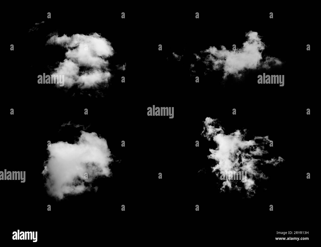 White cloud, smoke, black background Stock Photo - Alamy