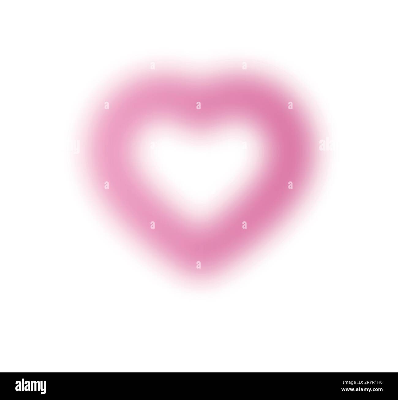 Abstract blurred gradients hearts and flowers set. Soft colored graphic elements collection.Y2k ...