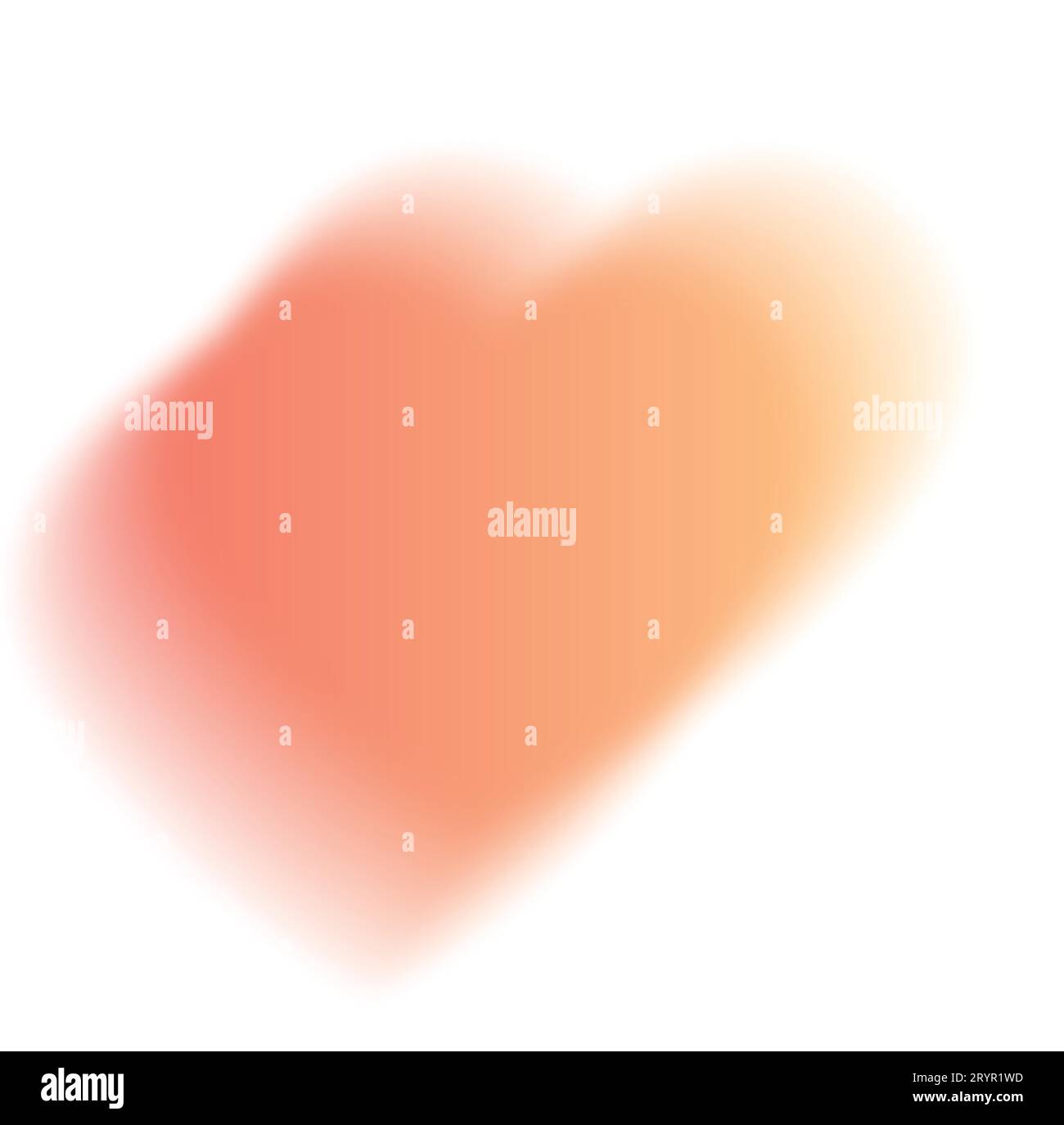Abstract blurred gradients hearts and flowers set. Soft colored graphic ...