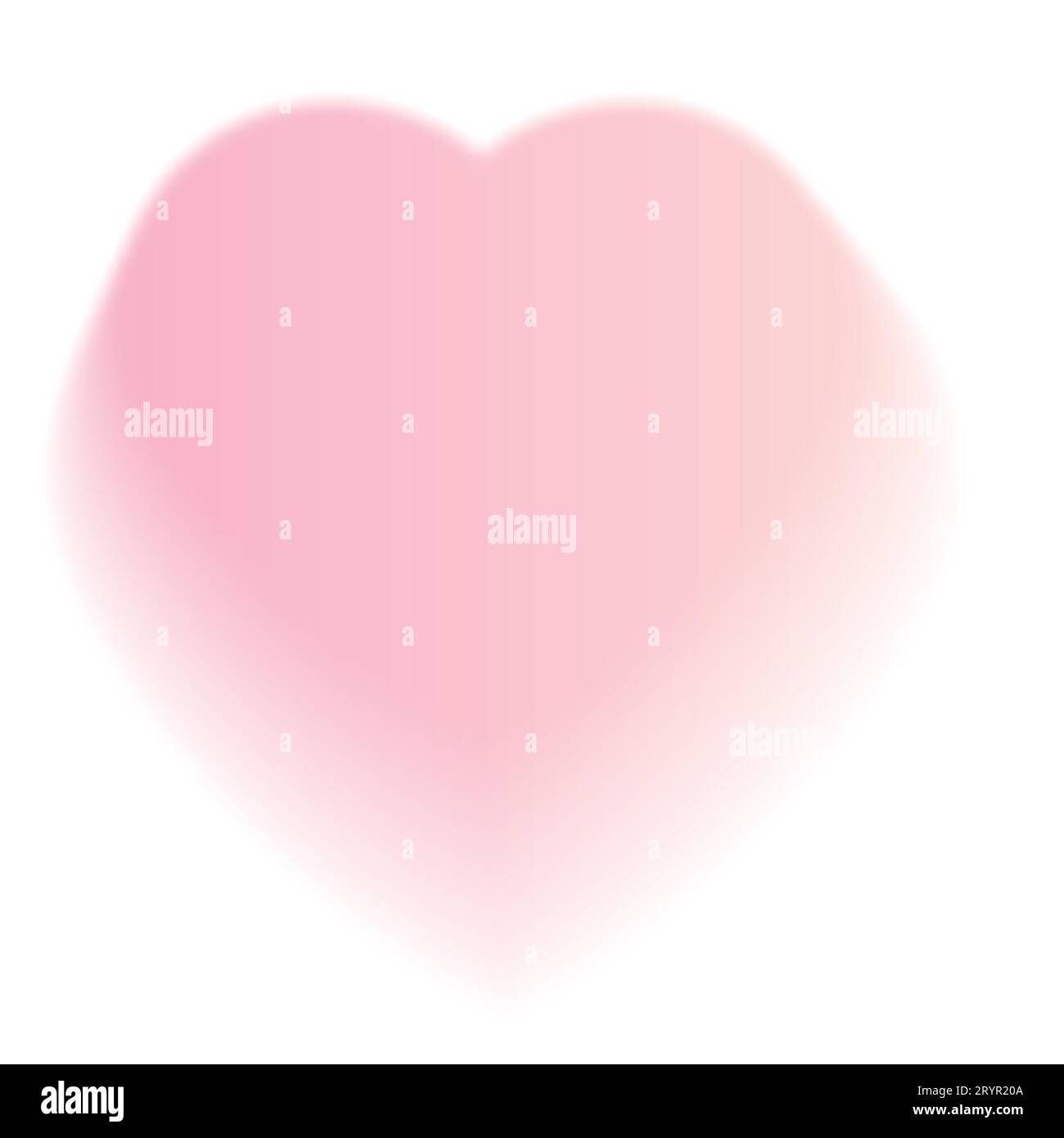 Abstract blurred gradients hearts and flowers set. Soft colored graphic ...