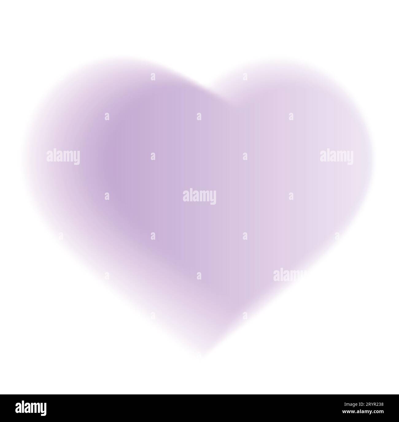 Abstract blurred gradients hearts and flowers set. Soft colored graphic ...