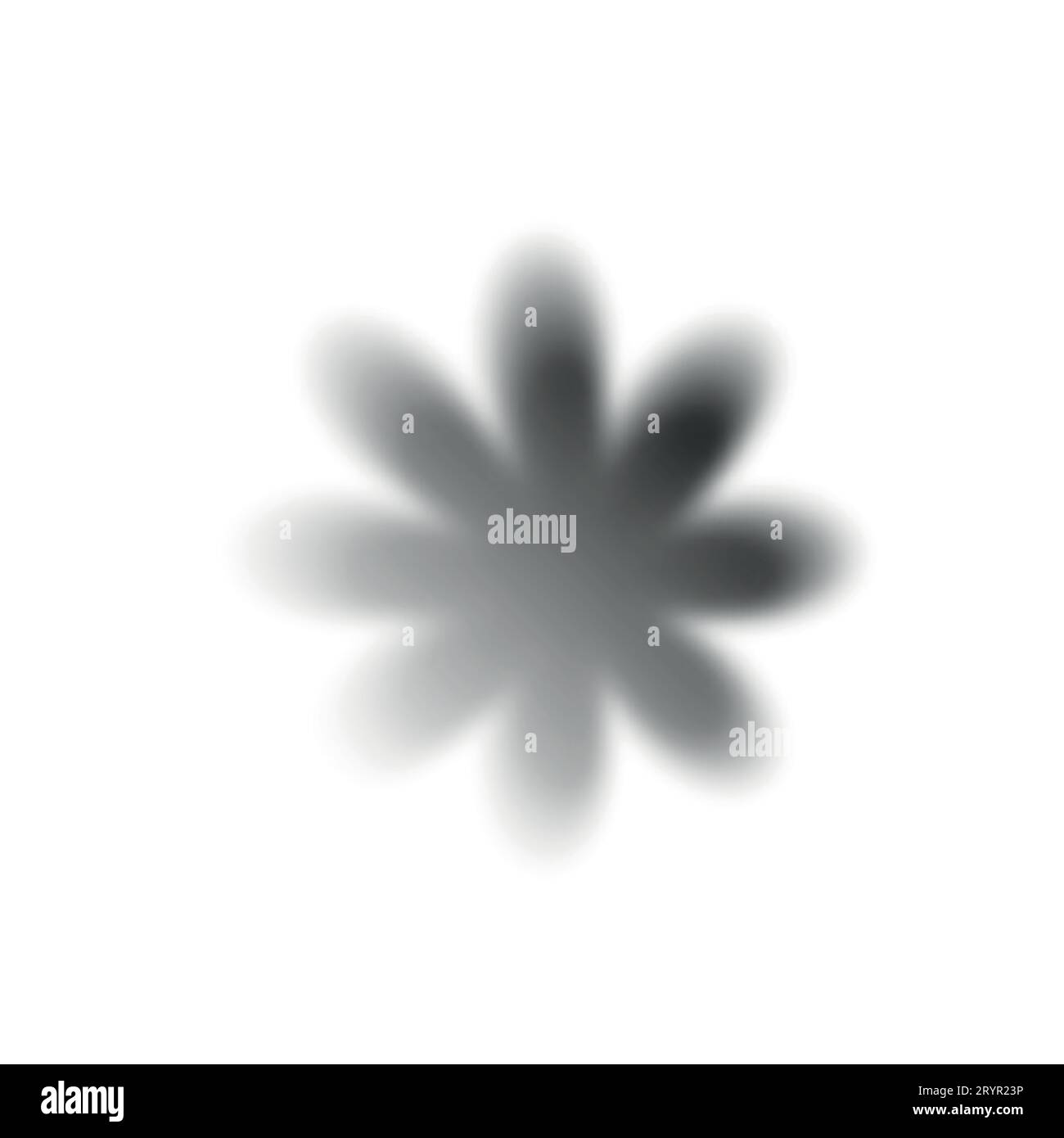 Abstract blurred gradients hearts and flowers set. Soft colored graphic ...