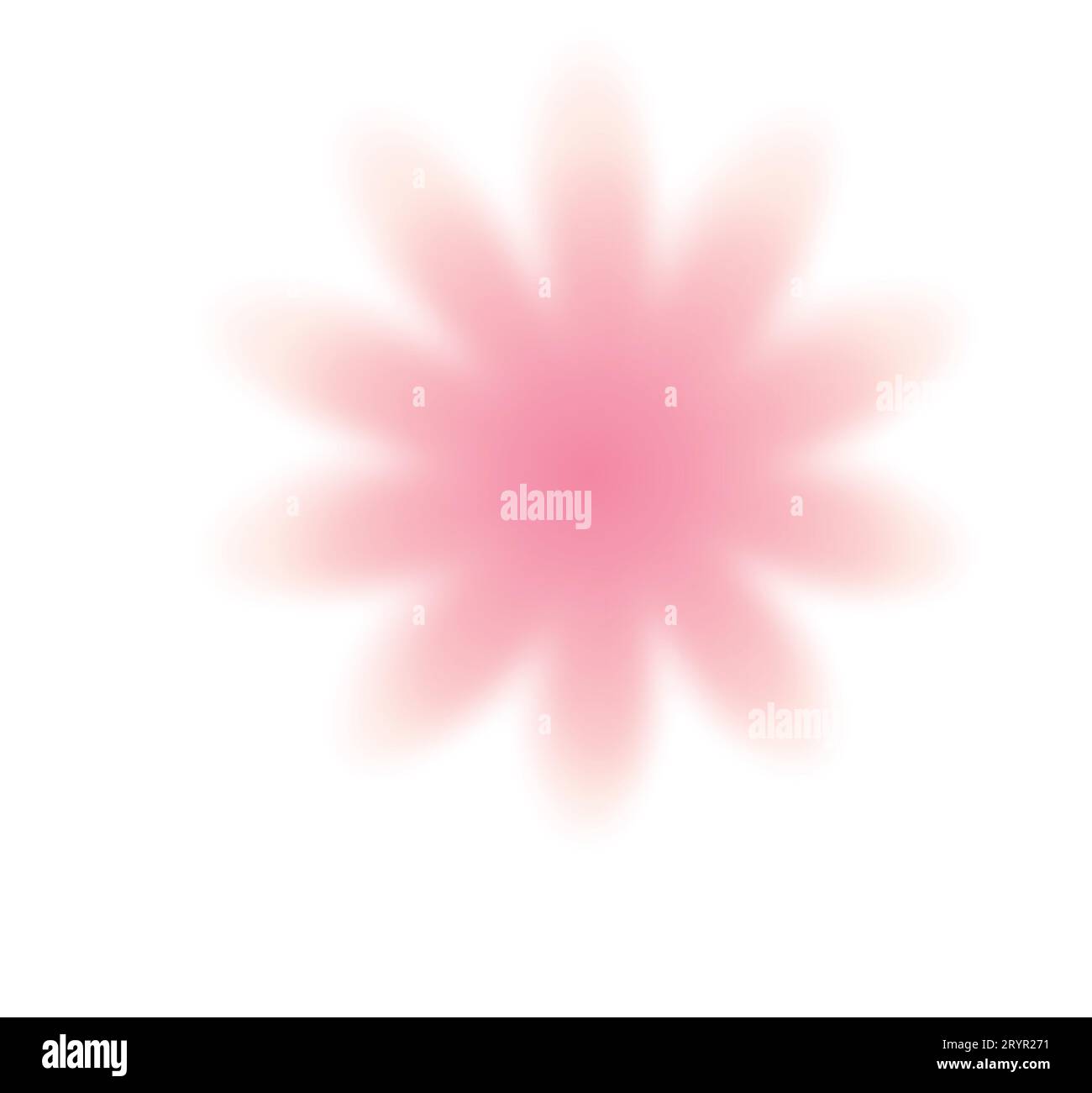 Abstract blurred gradients hearts and flowers set. Soft colored graphic ...