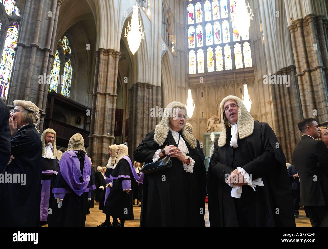 Judges at Westminster Abbey in London for the annual Judges Service ...