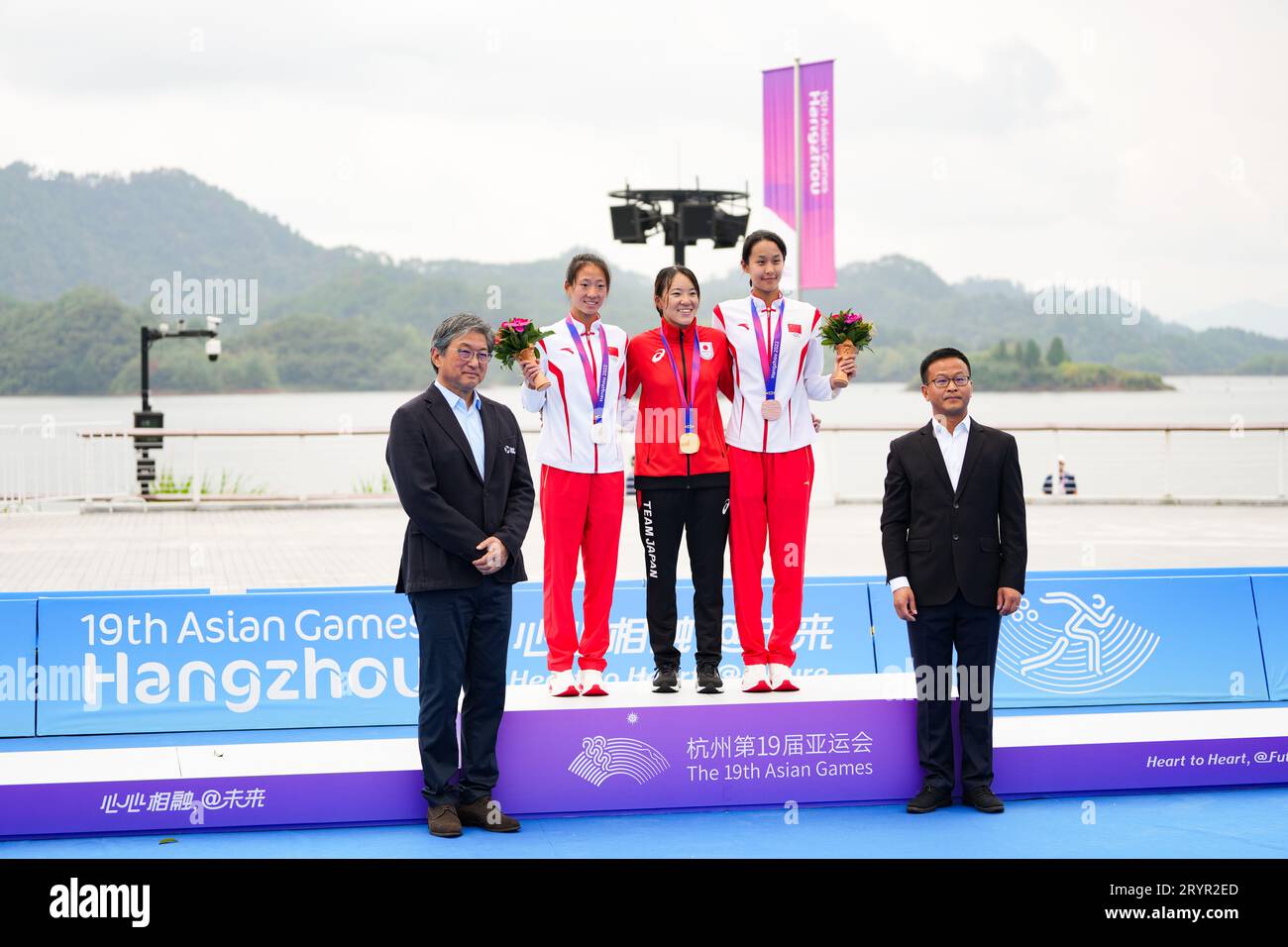 Jieshou, China. 30th Sep, 2023. (L-R) Xinyu Lin (CHN), Yuko Takahashi ...