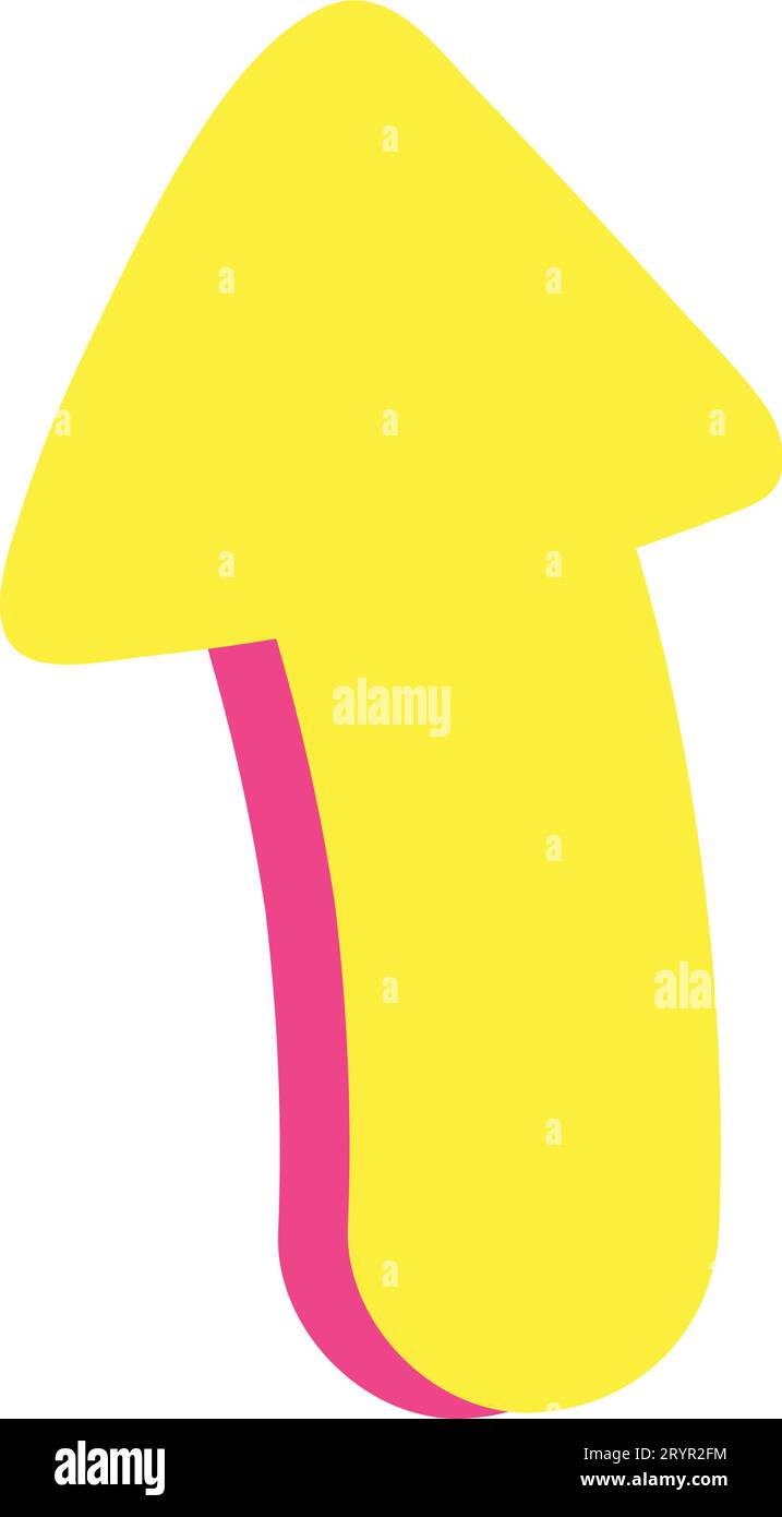 Doodle spiral arrows icon. Design quirky twist zigzag line, spring coil ...