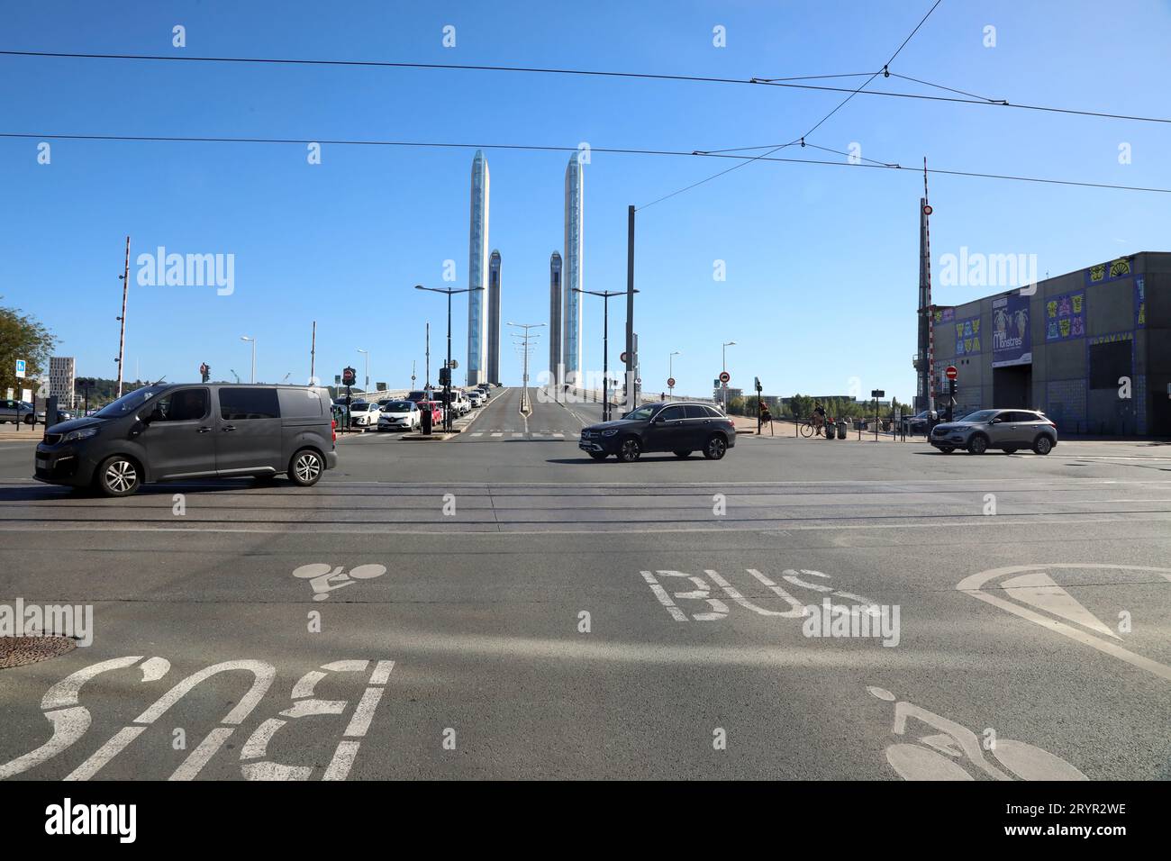 The Jacques Chaban Delmas bridge in Bordeaux, France Stock Photo - Alamy