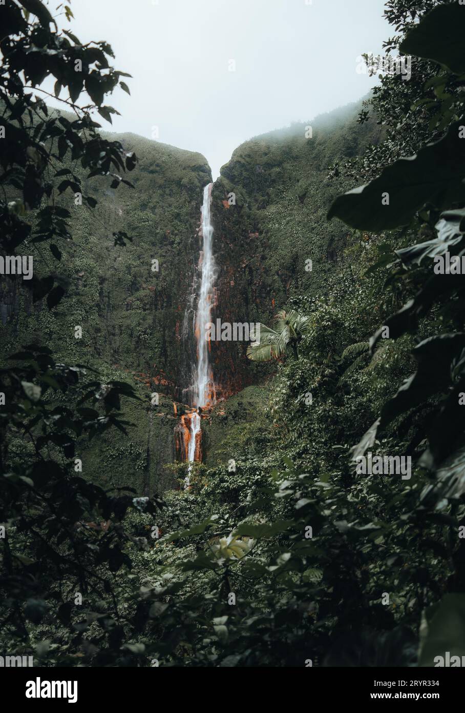 Carbet Waterfalls, Guadeloupe, Lesser Antilles, Caribbean Sea Stock ...