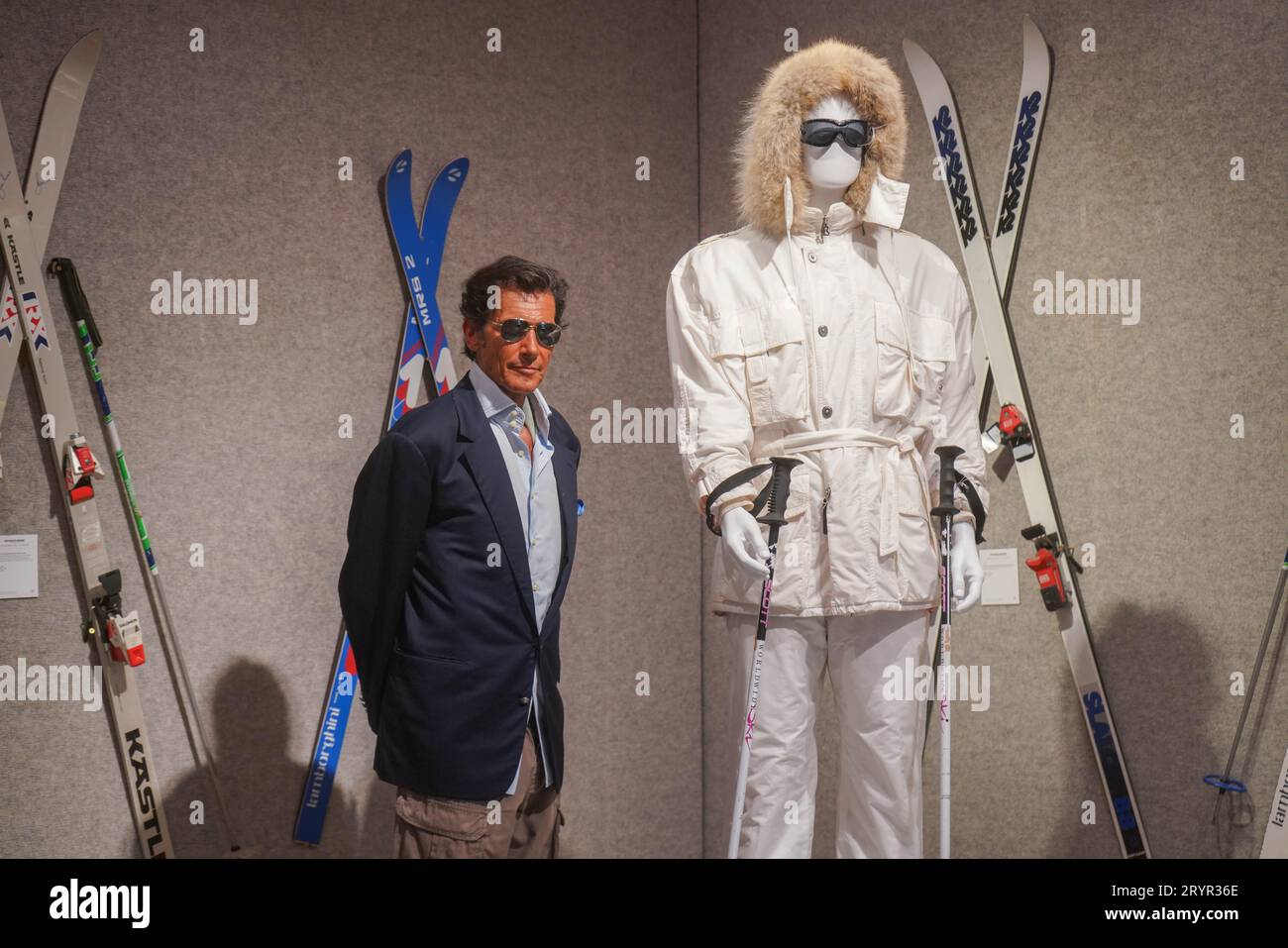 London UK. 2 October 2023. . Geoffrey Moore son Sir Roger Moore poses ...