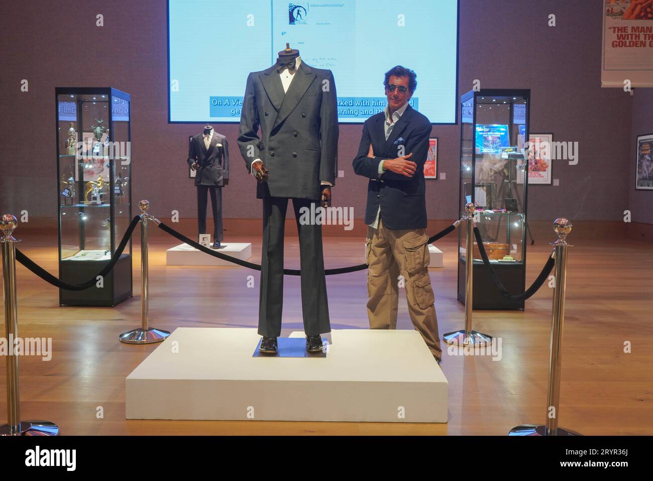 London UK. 2 October 2023. Geoffrey Moore, son Sir Roger Moore poses ...