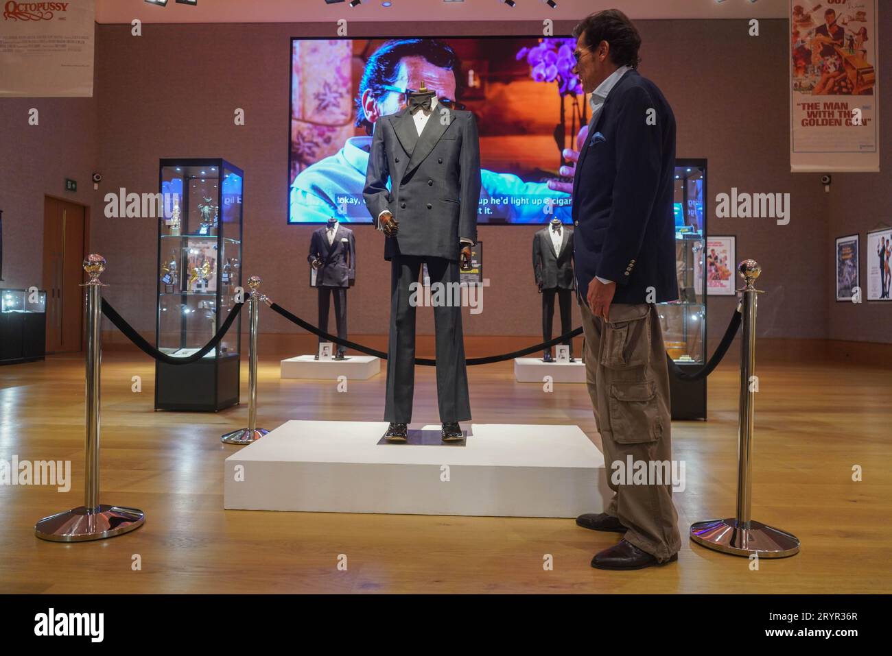London UK. 2 October 2023. Geoffrey Moore, son Sir Roger Moore poses ...
