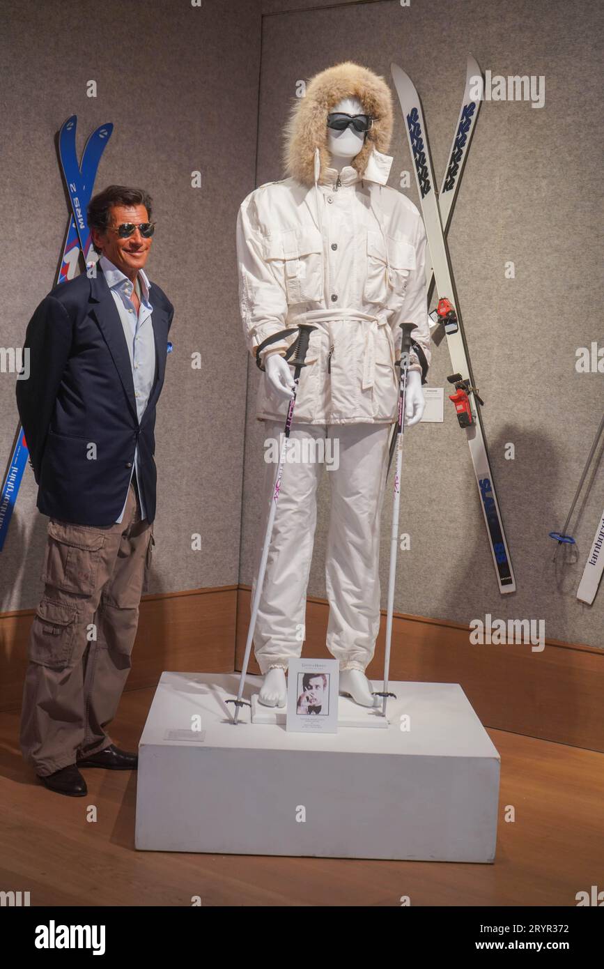 London UK. 2 October 2023. . Geoffrey Moore son Sir Roger Moore poses ...