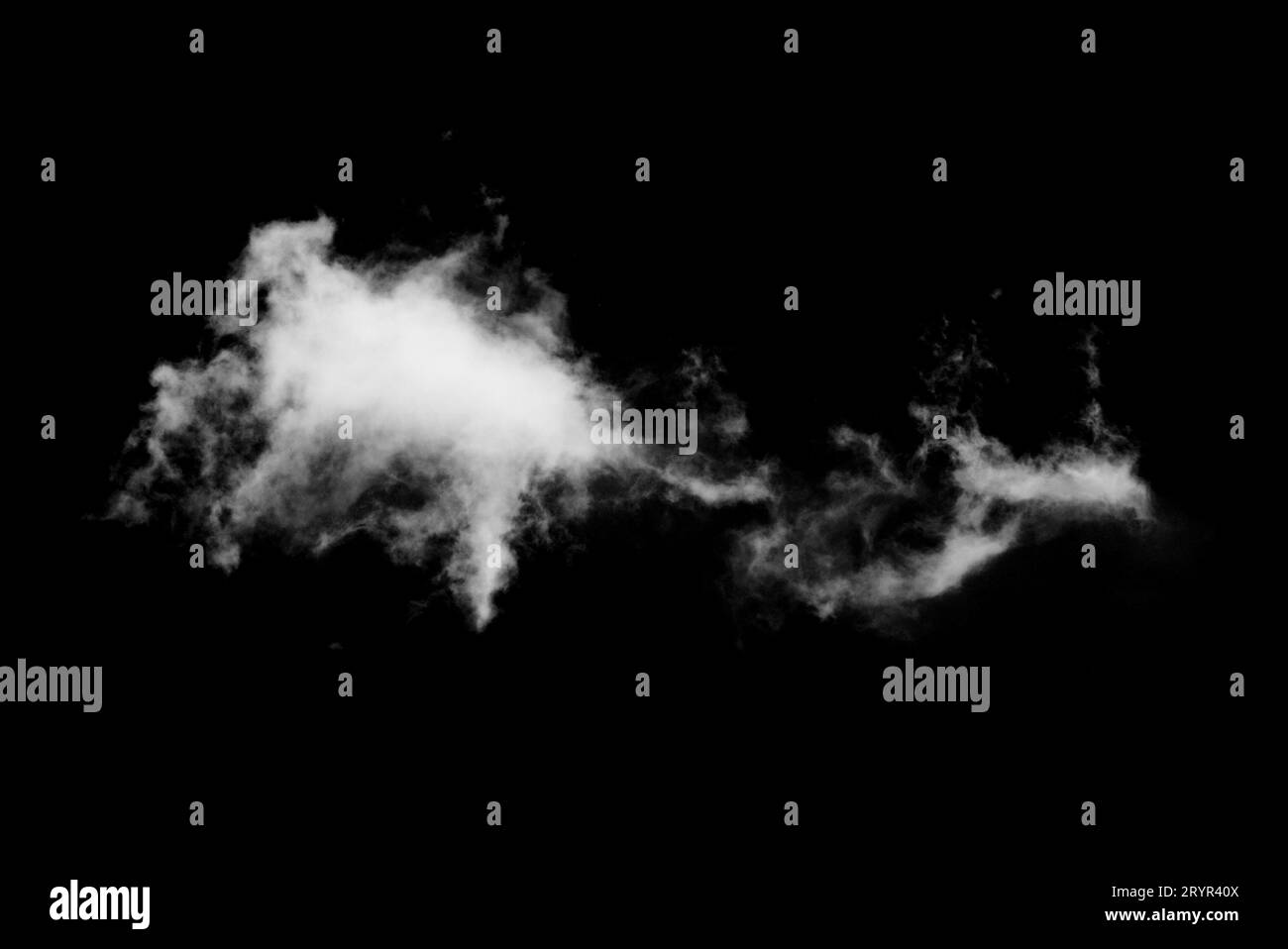 White cloud, sky space, smoke air, black background Stock Photo - Alamy