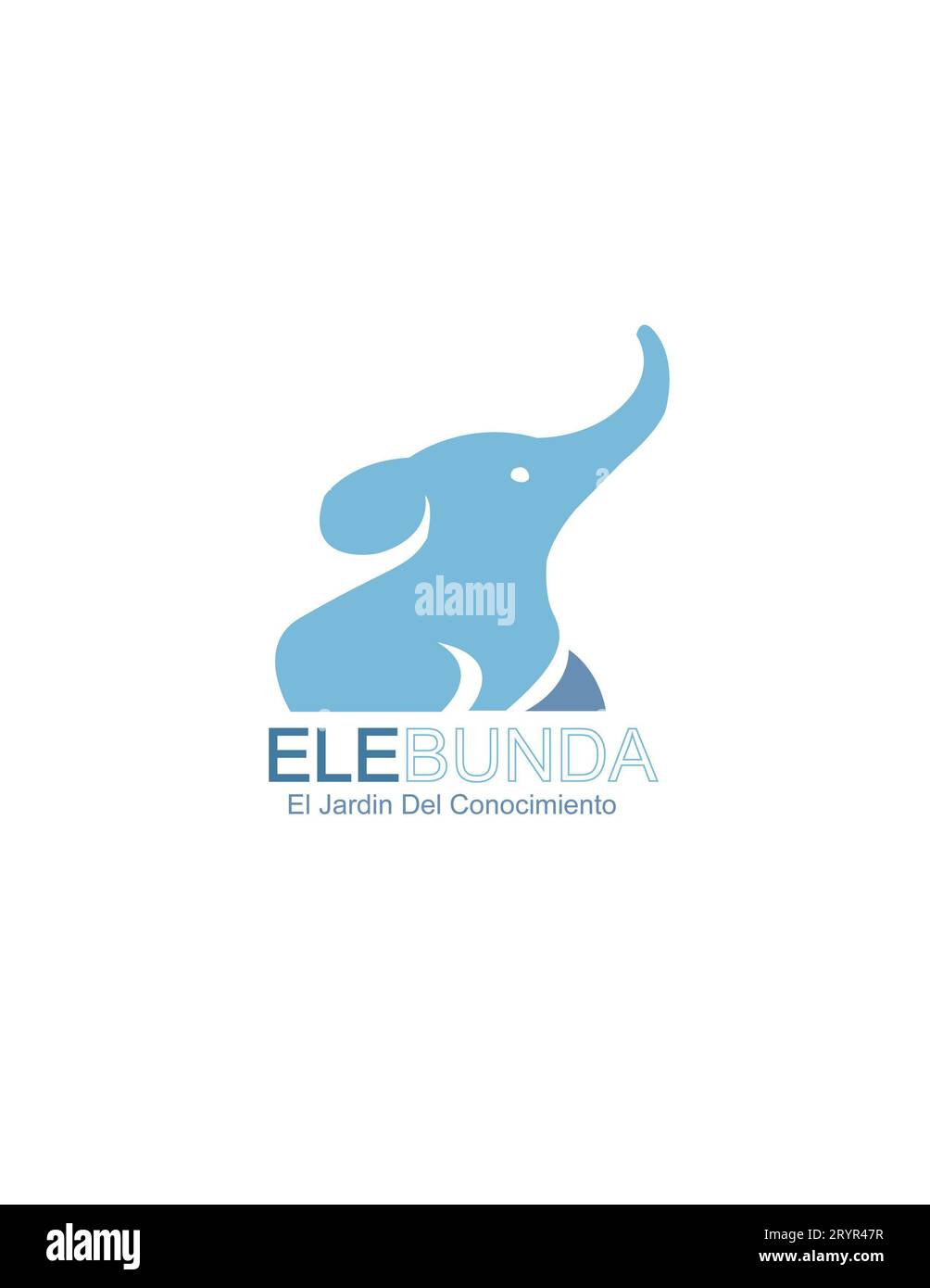 An illustration of a blue elephant icon Stock Photo - Alamy