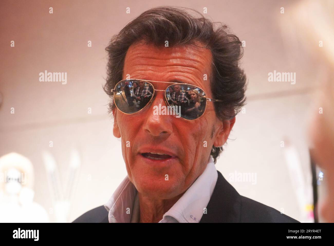 London UK. 2 October 2023. . Geoffrey Moore son Sir Roger Moore at the ...