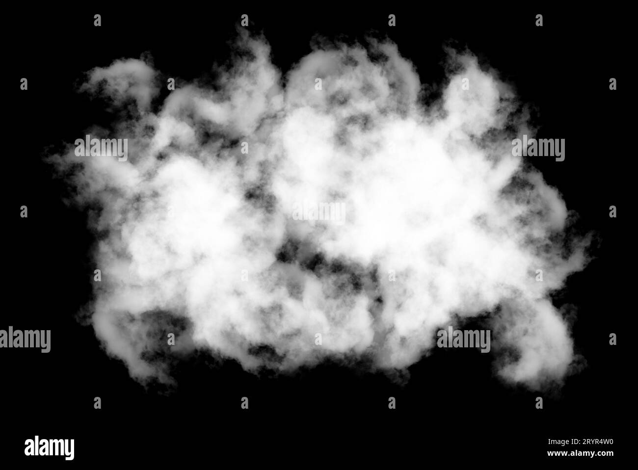 White cloud, sky space, smoke air, black background Stock Photo - Alamy