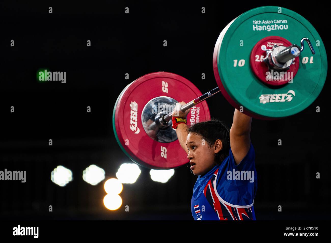 Thailand's Saetia Thanaporn competes during the women's 59kg group A ...