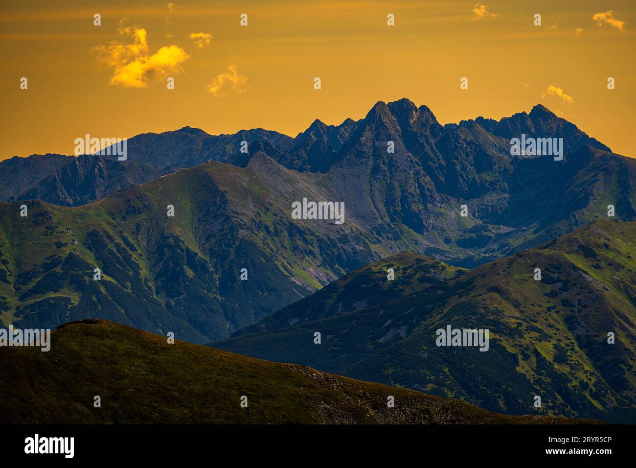 Mount Svinica, Swinica in the High Tatras seen from the mount Bystra ...