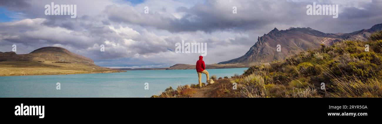 Mountain Hiking in Fitz Roy Massif, Patagonia, Chile Stock Photo - Alamy