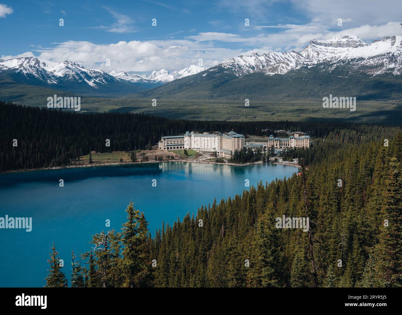 Fairview lookout of Fairmont Chateau in Lake Louise at Banff National ...
