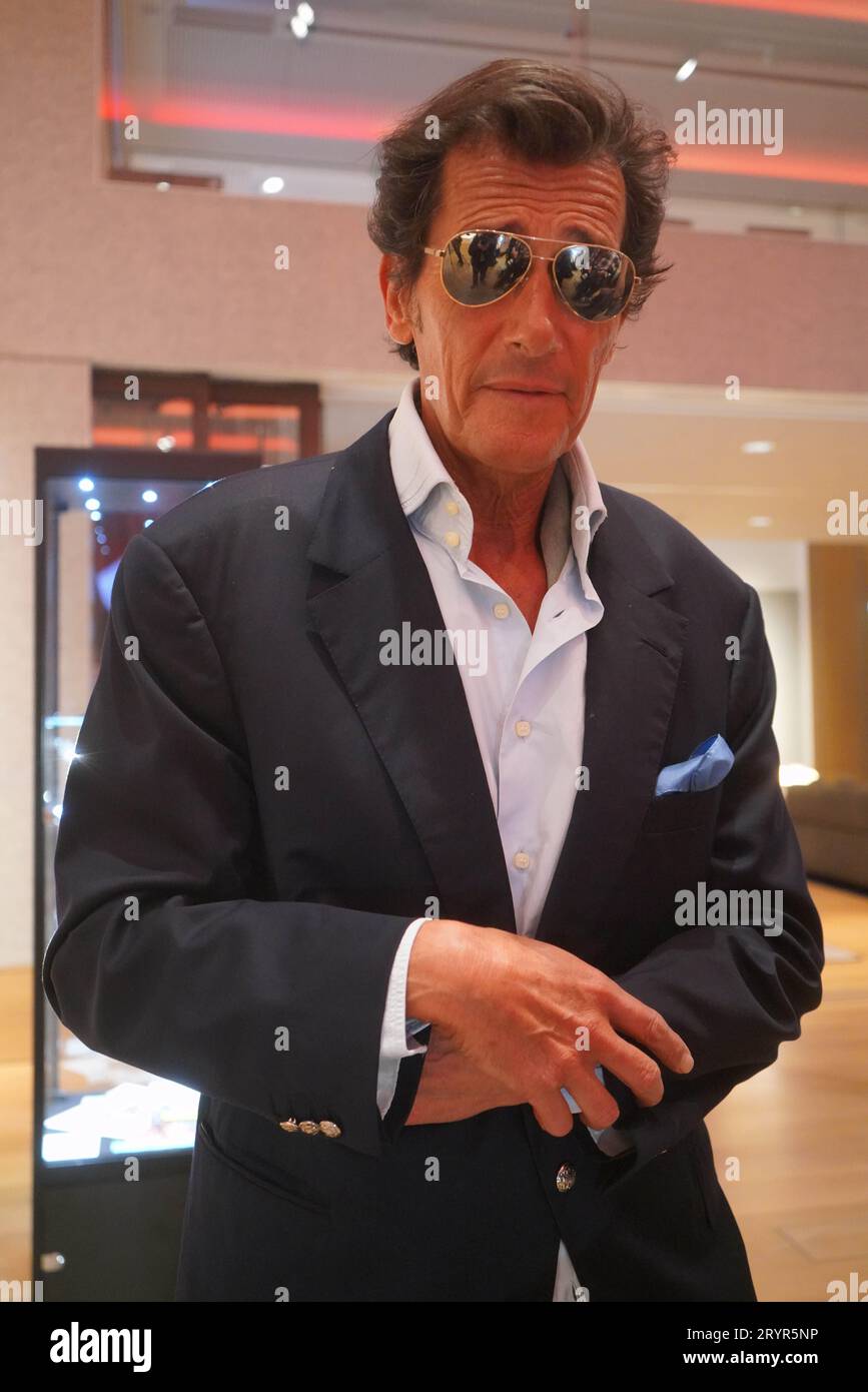 London UK. 2 October 2023. . Geoffrey Moore son Sir Roger Moore at the ...