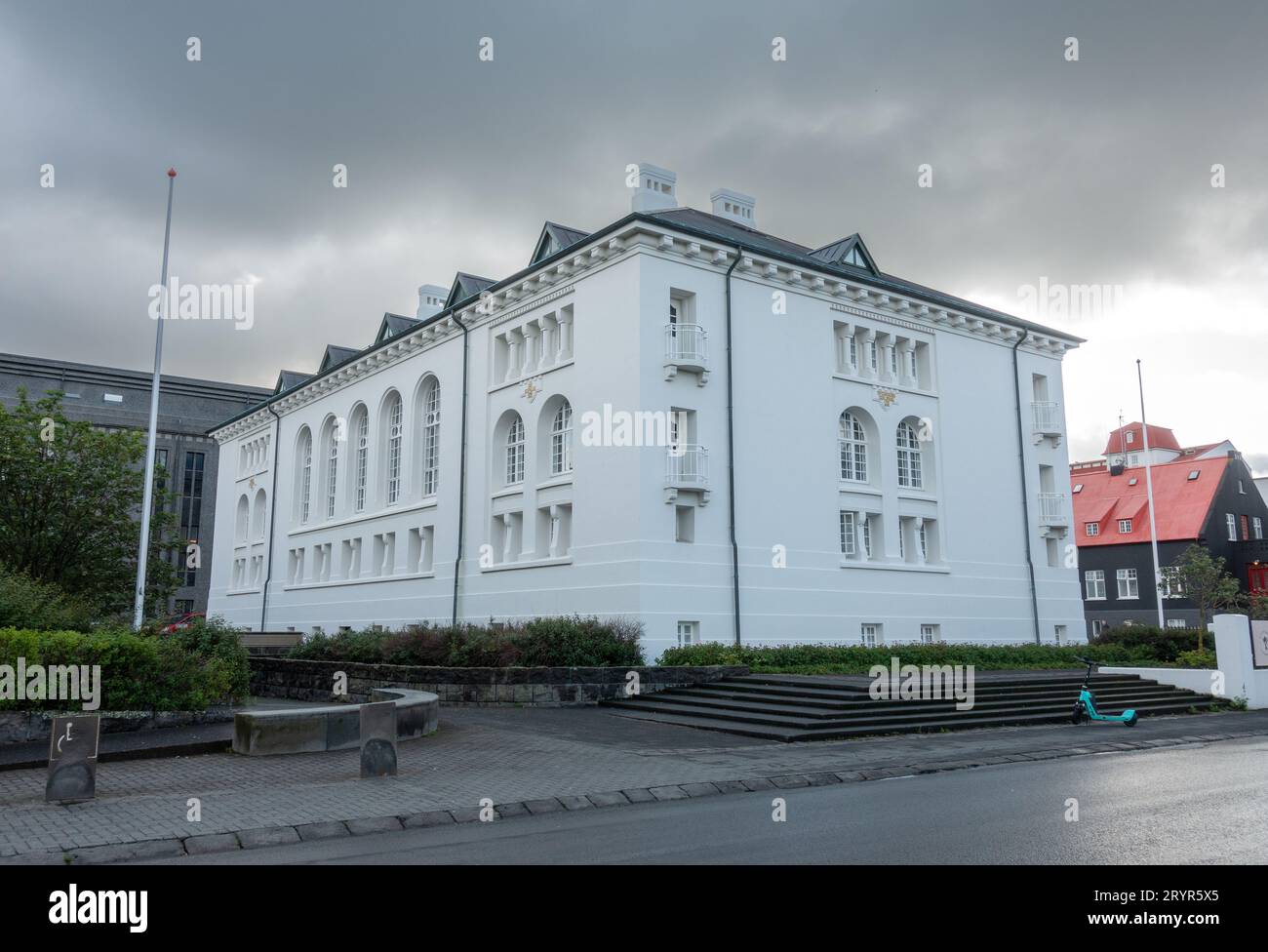 The Culture House In Downtown Reykjavik Iceland Building Exterior Stock ...