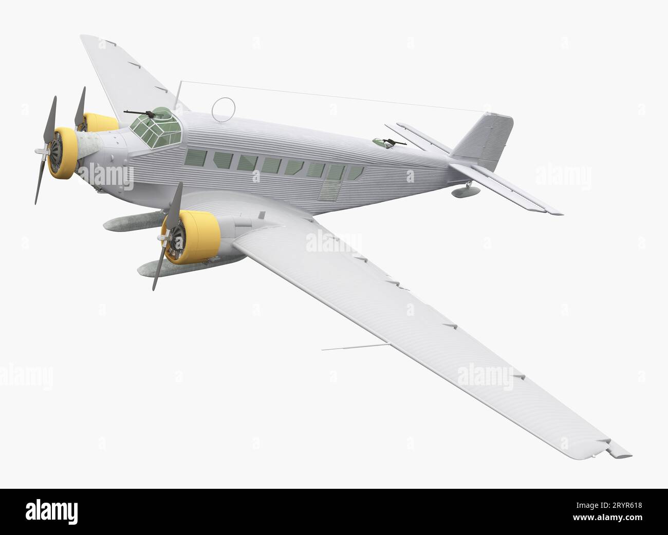 German three engine transport aircraft of World War II isolated on ...