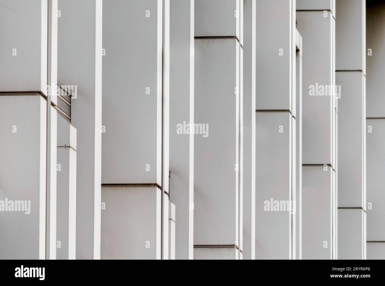 Wall of a modern office gray building Stock Photo - Alamy