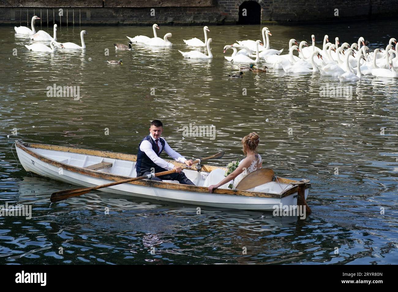 This is a PA image of a couple on a boat. See PA Feature IRISH Wedding ...