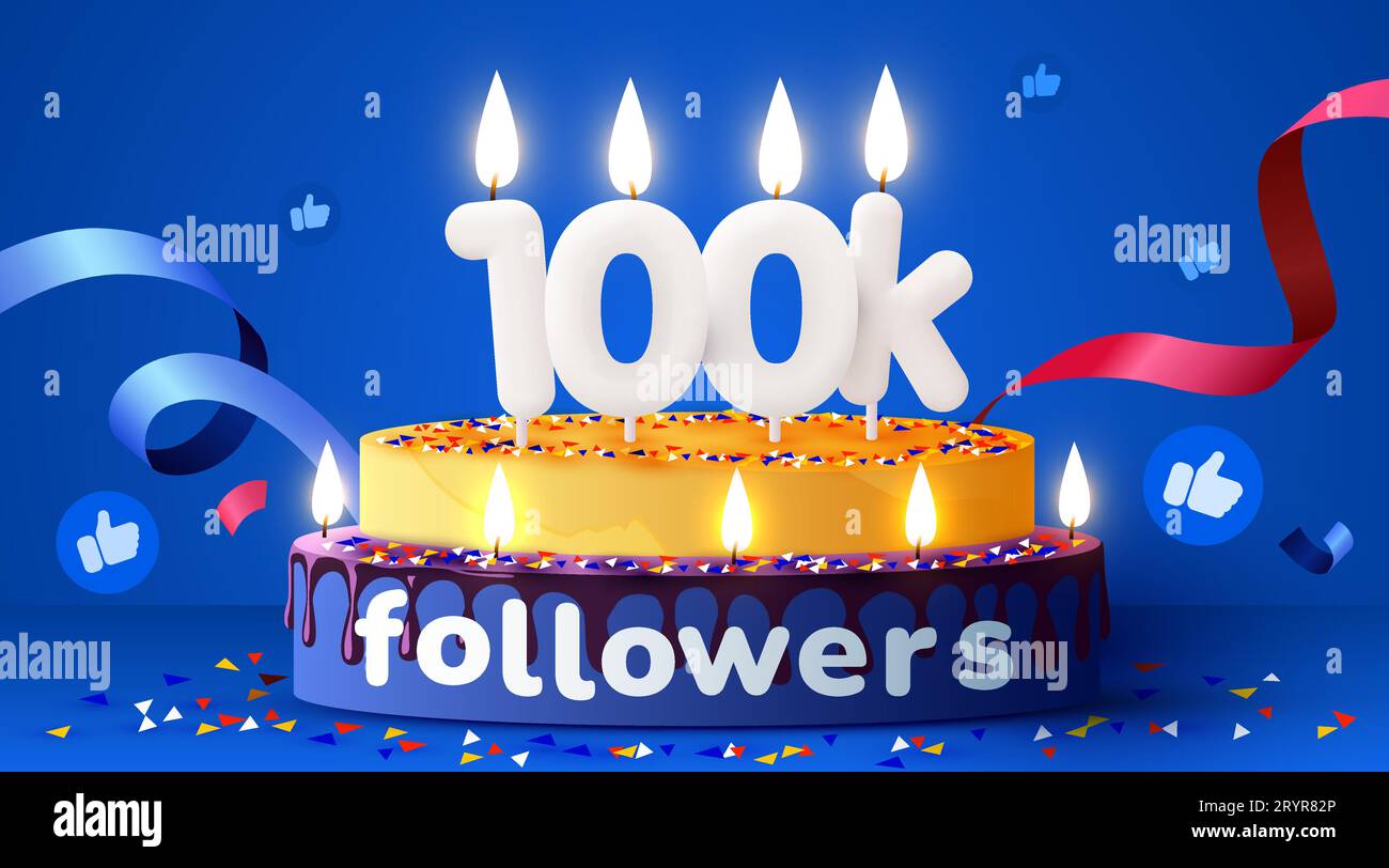 100k followers vector vectors hi-res stock photography and images - Alamy